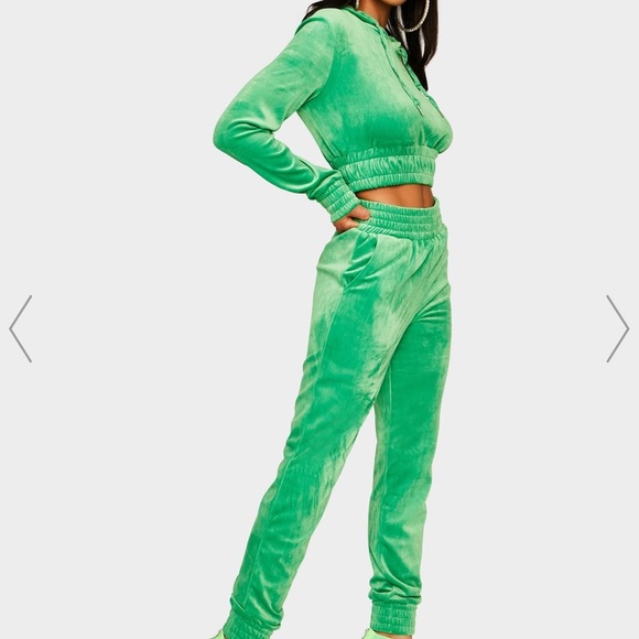Pants & Jumpsuits | Dollskill Selfie Socialite Jogger Set Green | Poshmark